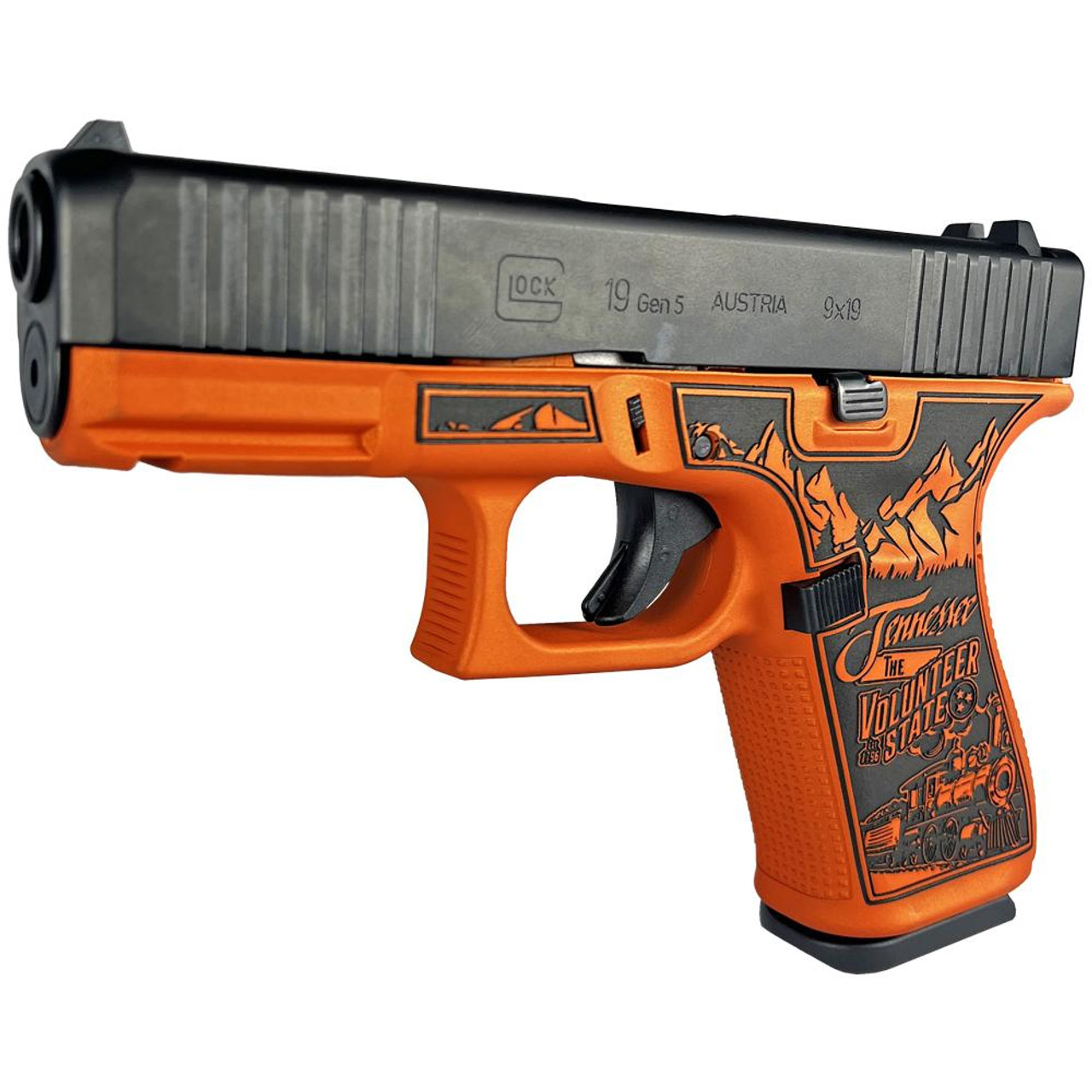 Glock G19 G5 Custom "Tennessee-Orange" 9mm, 4.02" Barrel, 15rd - Multi ...