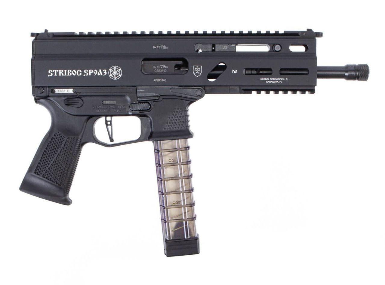 Grand Power Stribog SP9A3 9mm, 8" Barrel, Flip-Up Sights, No Brace ...
