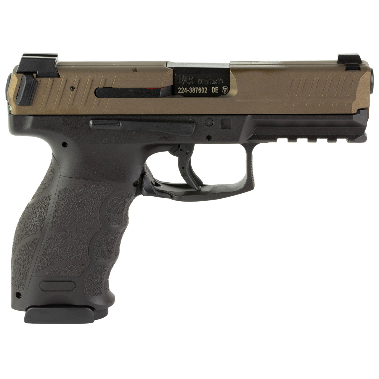 HK VP9 9mm, 4.09" Barrel, Polymer Frame, Midnight Bronze, Night Sights ...